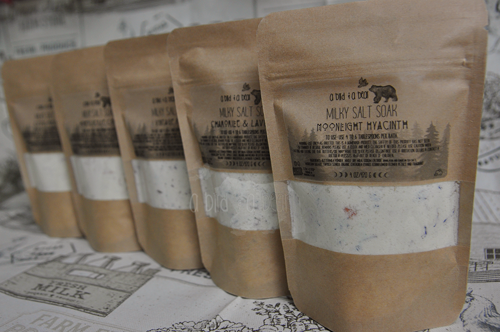Milky Salt Soaks – A Bird and A Bear